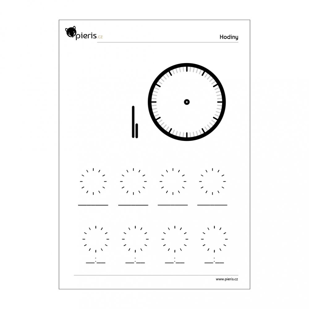 Pracovní list - Hodiny | Pieris design